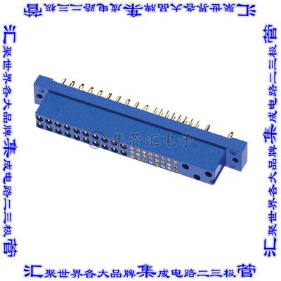 PCIH47F300A1/AA 背板连接器47POS插座母插口通孔蓝色