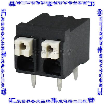 TBLH10-500-02BK 线对板连接器2POS接线端子5mm通孔水平带板