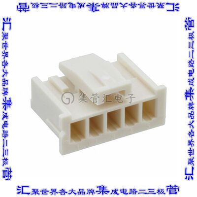 1744417-5 矩形连接器外壳5POS插头2.5mm母形插口天然色自由悬挂