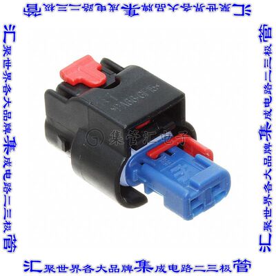 1-1924067-6 矩形连接器外壳2POS插座4mm母形插口蓝色自由悬挂