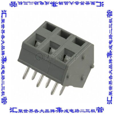 OSTHG030080 线对板连接器3POS接线端子5mm通孔成角度