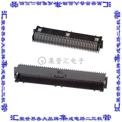 5-104069-3 针座连接器80POS接头2排1.27mm公形插针通孔直角镀金