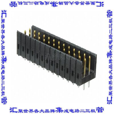1-826469-3 针座连接器26POS接头2排2.54mm公形插针通孔直针镀金