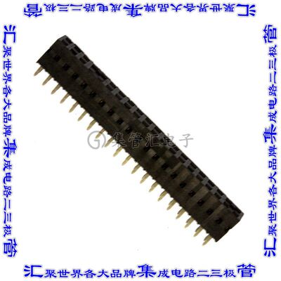 68683-320LF 针座连接器40POS插座2排2.54mm母形插口通孔直针镀金