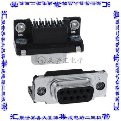 5747844-3 连接器9POS插座母插口2排D-Sub通孔直角