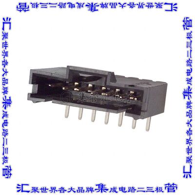 5-104935-8 针座连接器7POS接头2.54mm公形插针通孔直角镀金