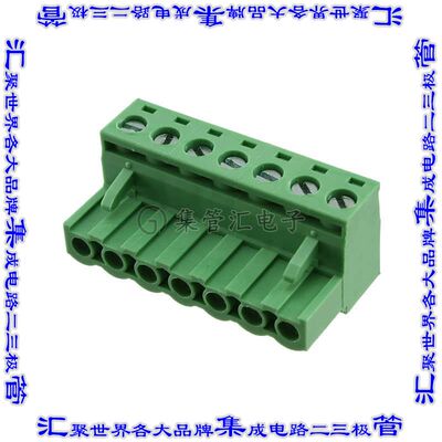 OSTTJ075153 端子块连接器7POS插头母插口5.08mm绿色自由悬挂