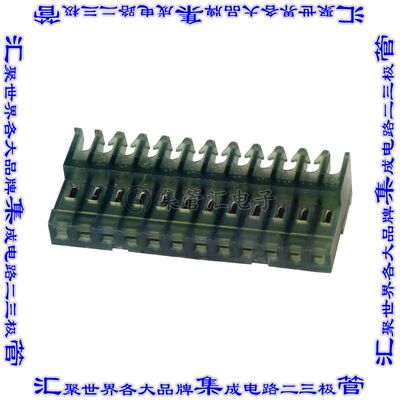 4-640623-2 矩形连接器12POS插座2.54mm母插口绿色IDC锡自由悬挂