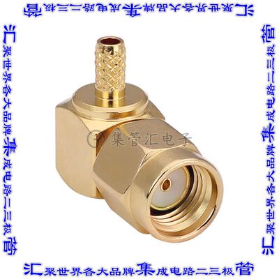 CONREVSMA012-G 同轴连接器RP-SMA插头母形插口焊接50欧姆自由悬