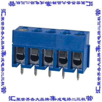 OSTTA050161 线对板连接器5POS接线端子5mm通孔水平带板