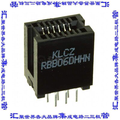 RBB06DHHN 卡边缘连接器12POS母头2排1.27mm黑色镀金
