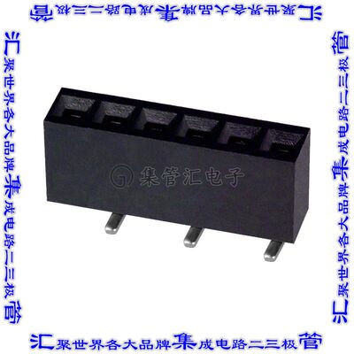 NPTC061KFXC-RC 针座连接器6POS插座2.54mm母形插口表贴SMD锡