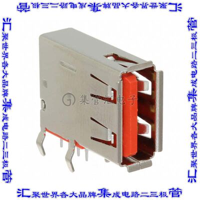 USBR-A-S-F-O-VU 连接器USB-A插座4POS USB 2.0通孔