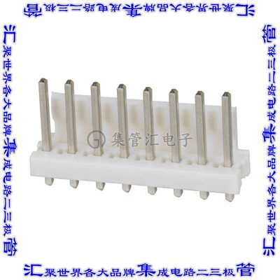 644752-8 针座连接器8POS接头3.96mm公形插针通孔直针锡