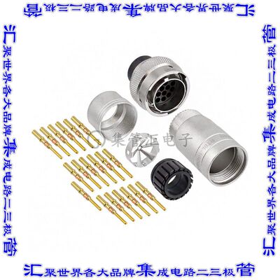 RT061619PNH-K 圆形连接器19POS插头公引脚压接镀金自由悬挂