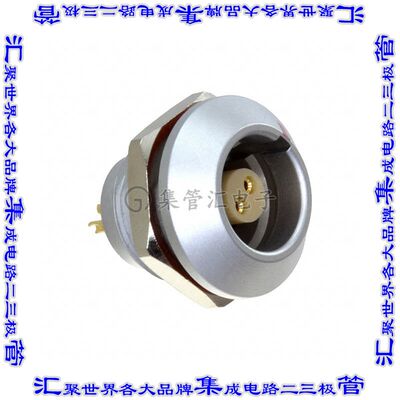 FLKB-02EGFS-GCP-001 圆形连接器2POS插座母插口焊杯镀金面板安装