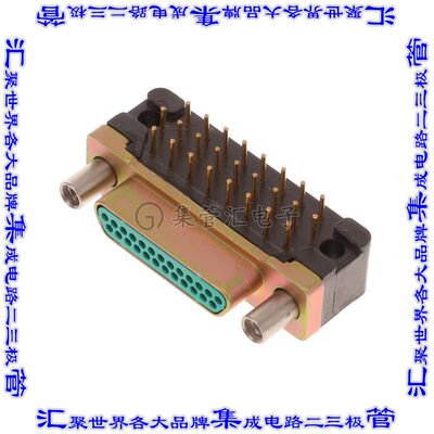 DCCM25PCBRPN 连接器25POS插头公引脚2排D-TYPE型通孔直角