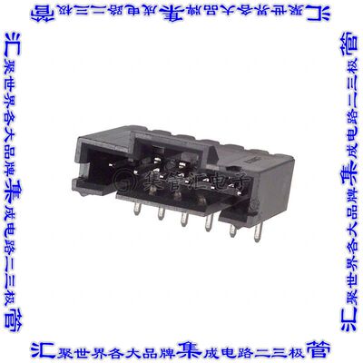 5-103634-5 针座连接器6POS接头2.54mm公形插针通孔直角锡