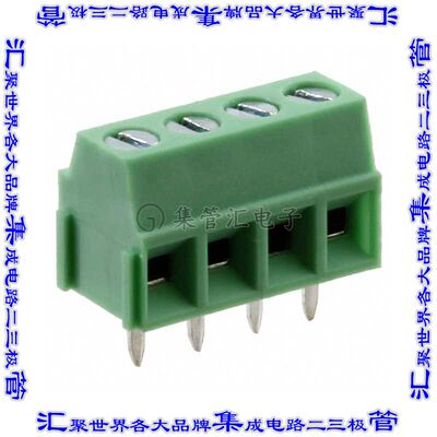 YO0401500000G 线对板连接器4POS接线端子3.5mm通孔水平带板