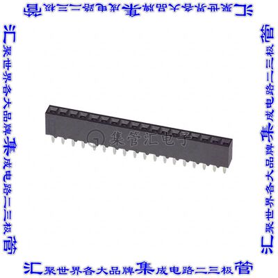 6-535541-6 针座连接器18POS插座2.54mm母形插口通孔直针镀金