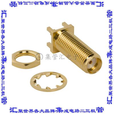 132291-12 同轴连接器SMA插孔母形插口焊接50欧姆面板安装通孔