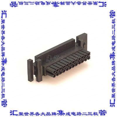 441332400 0441332400矩形连接器外壳24POS插座2排3mm母形插口黑