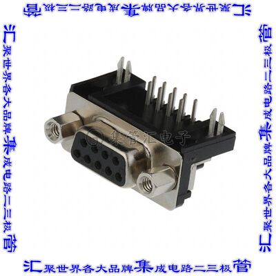 2301844-2 连接器9POS插座母插口2排D-Sub通孔直角