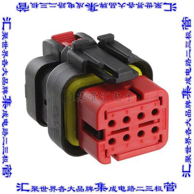 776532-1 矩形连接器外壳8POS插头2排4.5mm母形插口黑色自由悬挂