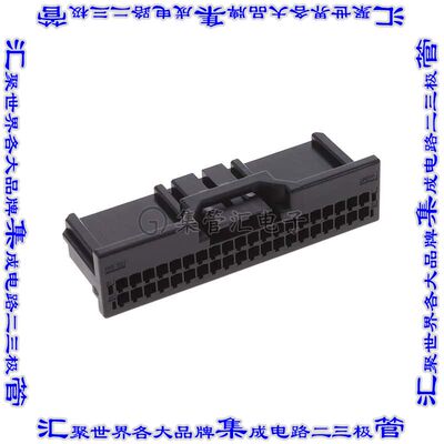 IMSA-13065S-2-40Y500 矩形连接器外壳40POS插座2排2mm母形插口黑