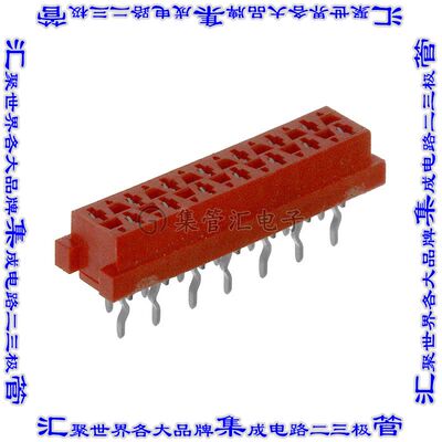 8-215079-4 针座连接器14POS插座2排2.54mm叉状通孔直针锡