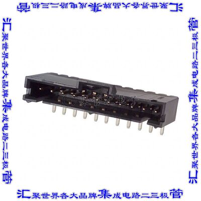 6-104935-1 针座连接器11POS接头2.54mm公形插针通孔直角镀金