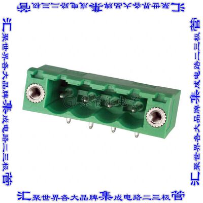 EDSTLZ951/4 端子块连接器4POS接头公引脚带罩5.08mm90DEG焊接