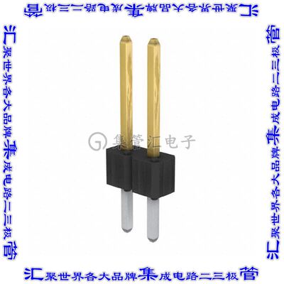 68024-102HLF 针座连接器2POS接头2.54mm公形插针通孔直针镀金