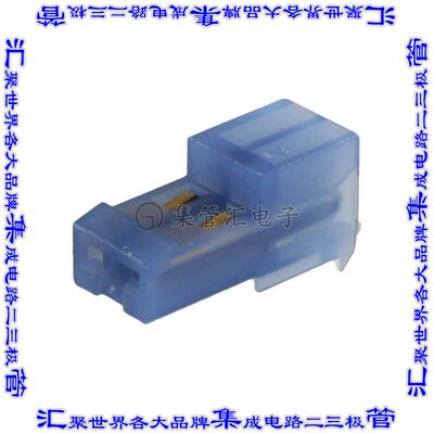 641192-2 矩形连接器2POS插座2.54mm母插口蓝色IDC镀金自由悬挂直