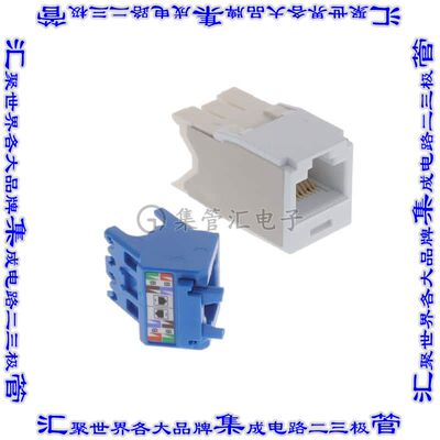 CJUD6X88TGWH 接插件连接器CAT6A UP/DOWN 45 DEGREE TG WIREC