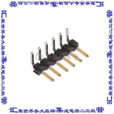 2842112-6 针座连接器6POS分离式2mm公形插针通孔直角镀金