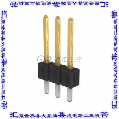 78511-203HLF 针座连接器3POS接头2.54mm公形插针通孔直针镀金