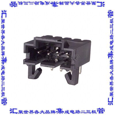 5-103672-3 针座连接器4POS接头2.54mm公形插针通孔直角锡