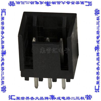 2-644486-3 针座连接器3POS接头2.54mm公形插针通孔直针锡