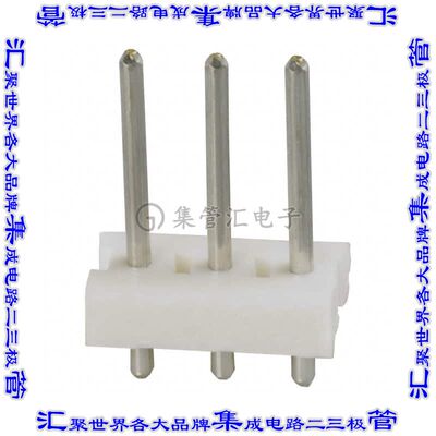 640384-3 针座连接器3POS接头3.96mm公形插针通孔直针锡