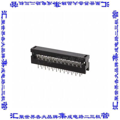 FTR-24-T 连接器24POS带状电缆DIP针座2排1.27mm通孔IDC28AWG黑色