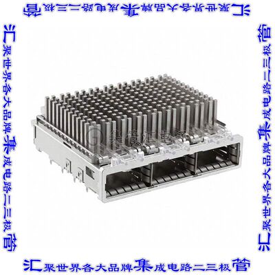 2057042-3 插拔式连接器外壳成组(1 x 3)QSFP+通孔直角压配