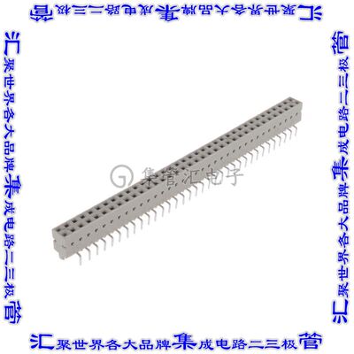 93696-334LF 针座连接器68POS插座2排2.54mm母形插口通孔直针镀金