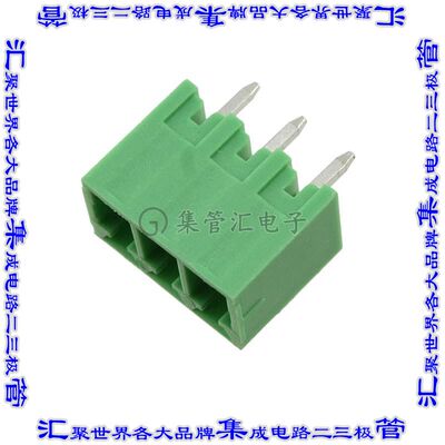 OSTOQ033250 端子块连接器3POS接头公引脚带罩3.81mm垂直焊接