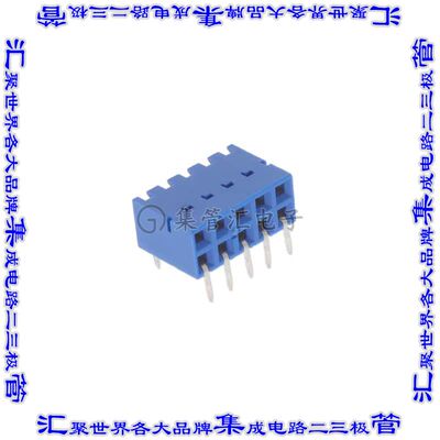 89883-405LF 针座连接器10POS插座2排2.54mm母形插口通孔直角锡