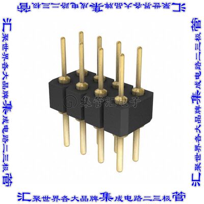 450-10-208-00-001101 针座连接器8POS接头2排2.54mm公形插针通孔