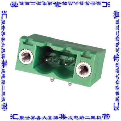 EDSTLZ951/2 端子块连接器2POS接头公引脚带罩5.08mm90DEG焊接