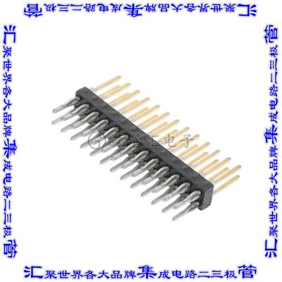 1-103542-2 针座连接器26POS接头2排2.54mm公形插针通孔直针镀金