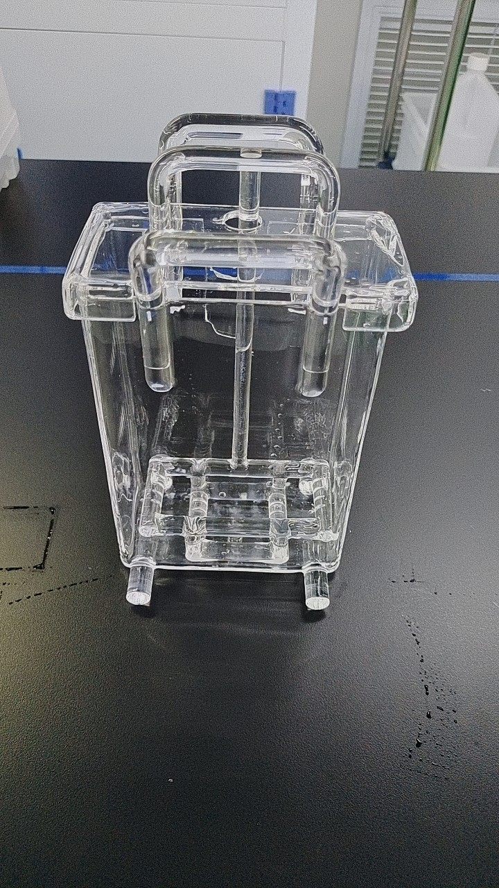 石英玻璃方缸 耐腐蚀方盒废液水槽器皿 花篮清洗槽方形坩埚定做