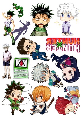 中号全职猎人卡通动漫旅行箱贴纸